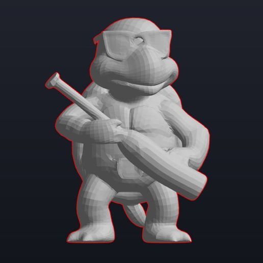 STL file Ninja Turtles - Armed Ninja - Stick with Ninja - Cool Figure 🥷 ...