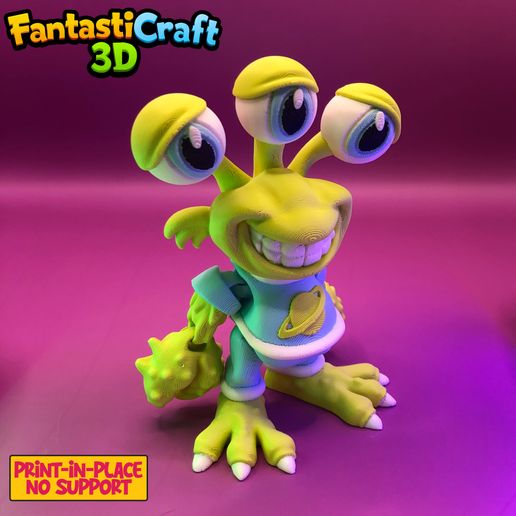 👽 FantastiCraft3D - Tri-Clops Alien - Flexi model for FDM Printing・ 3D ...