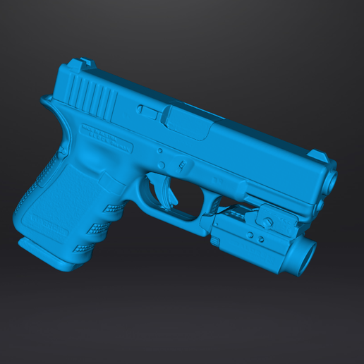 🔫 Glock 19 with Olight Baldr S Real size 3d scan・ STL File for 3D ...