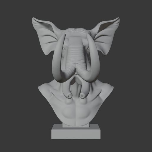 🐘 Deinotherium Elephant Bust 3D STL Printable - 3D Model STL・ STL File for 3D printing・Cults