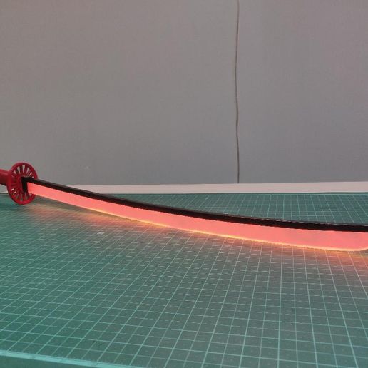 🗡️ Katana LED impresa en 3D con corte láser・Archivo STL para Impresión ...