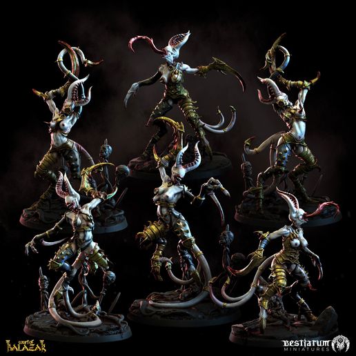 👹 Demonesses x 6・ 3D File for 3D printing・Cults