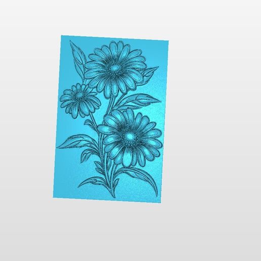 👽 Three Daisies・Free STL File for 3D printing and CNC machining - Laser ...