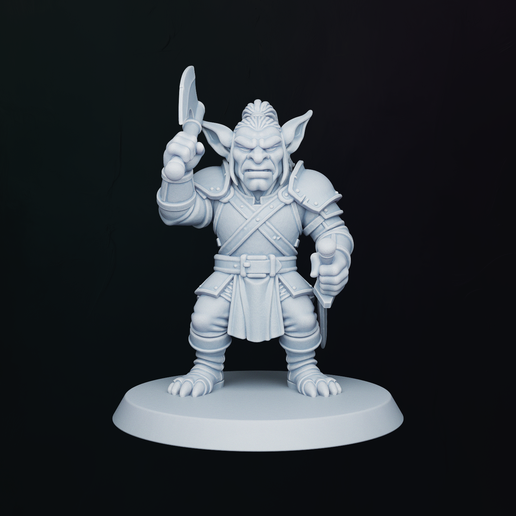 👺 Goblin Axe Fighter - D&D Miniature 32mm Resin Pre-Supported STL・Free ...