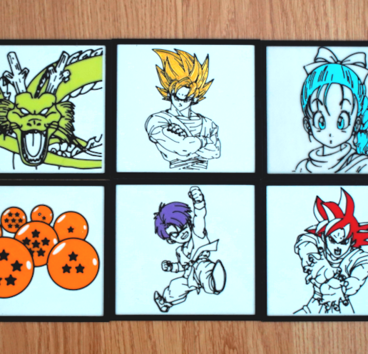 Free 3D file Dragon Ball portraits 🐉 ・Template to download and 3D print ...