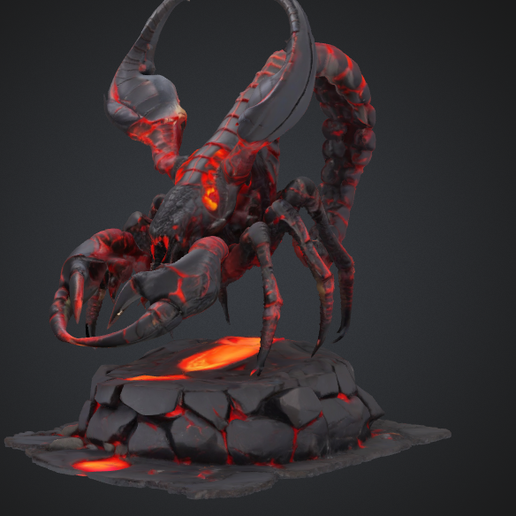 🆓 FREE demonic fire scorpion game rpg・Free STL File for 3D printing・Cults