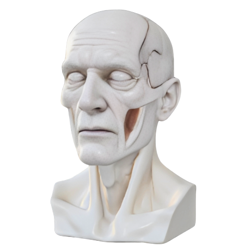 👤 Cabeza humana Anatomía Busto・Archivo STL para Impresión 3D・Cults