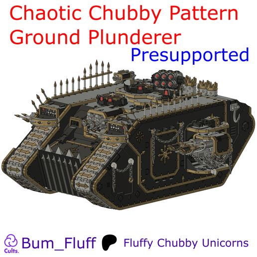 Archivo STL Chaotic Chubby Pattern Ground Plunderer - Presupported 🚪 ...