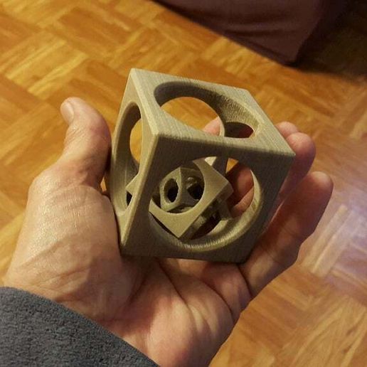 Download free STL file Cube in cube in cube • 3D printer model ・ Cults