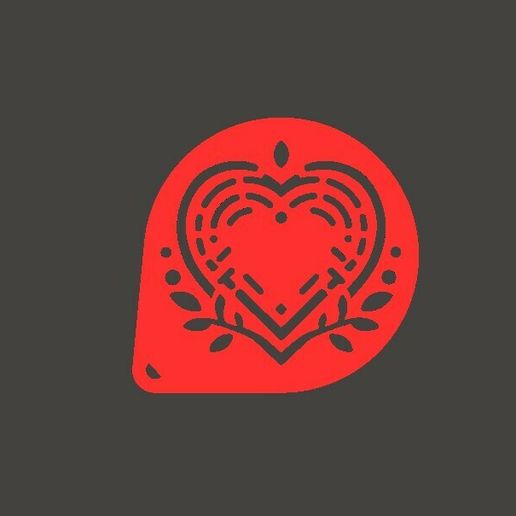 STL file Valentine's Day Heart Stencil model 3 💜 ・3D print design to ...