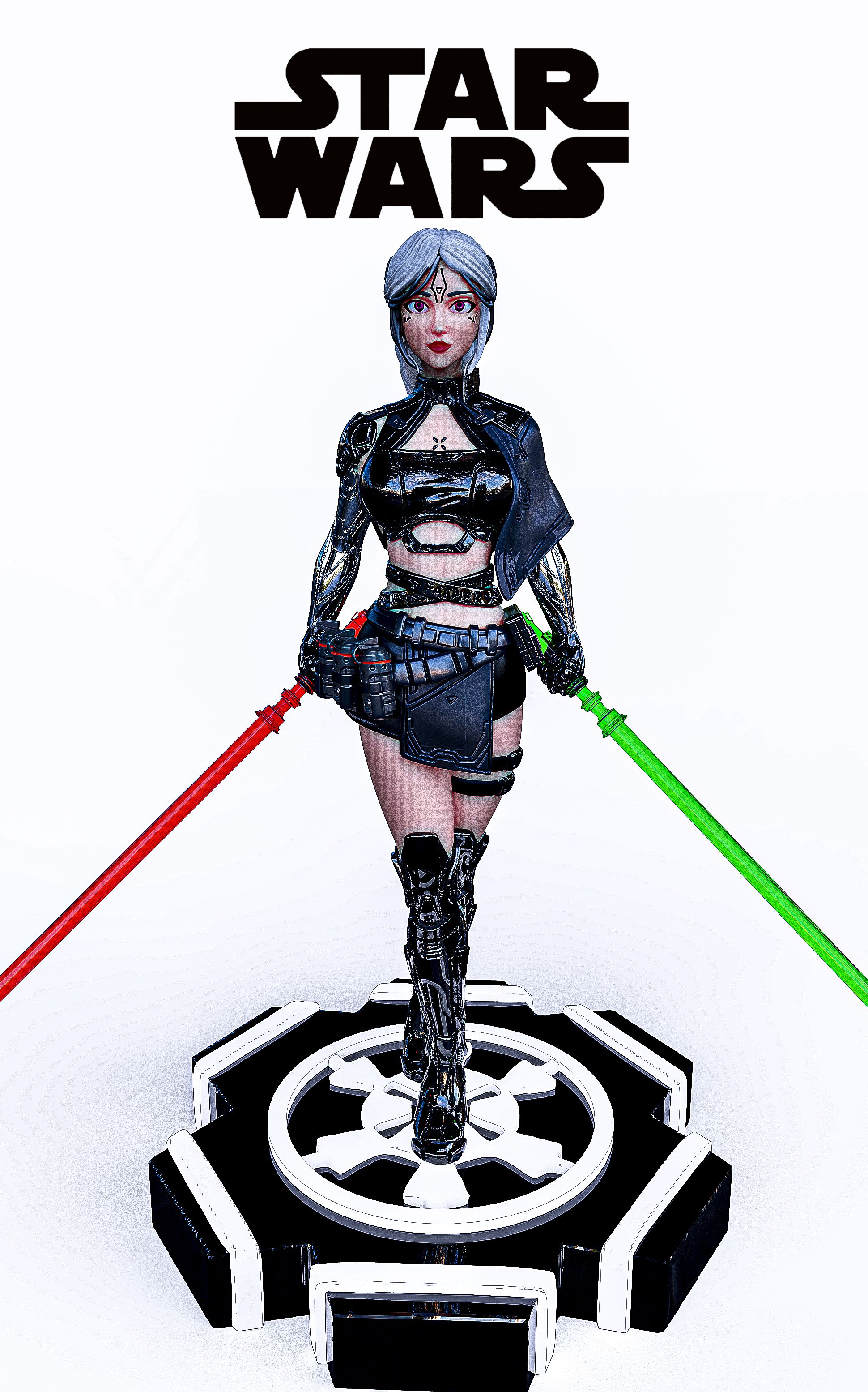 Descargar Archivo Stl Sexy Ciber Gilr Star Wars • Objeto Imprimible