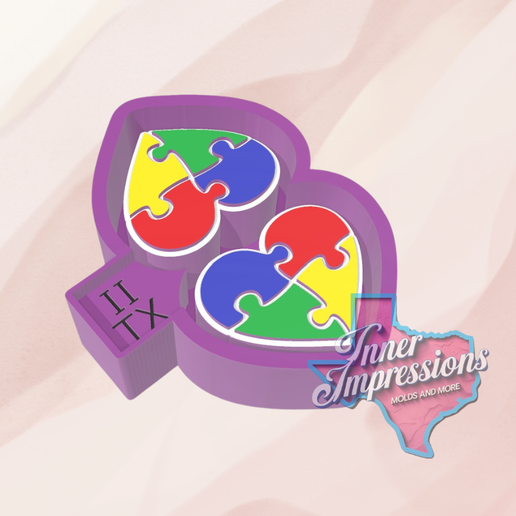 💜 Autism Heart Vent Freshie Mold・Fichier STL pour Impression 3D・Cults