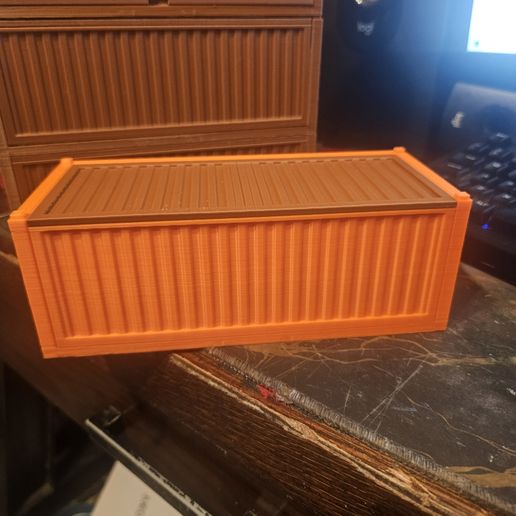 📦 Shipping Container Style Box・Free STL File for 3D printing・Cults