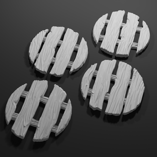 🪵 32mm Wood Plank Bases for Miniatures, Mini・ STL File for ・Cults