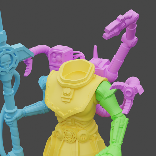 ⛪️ Mechanical Tech Priest・ STL File for ・Cults