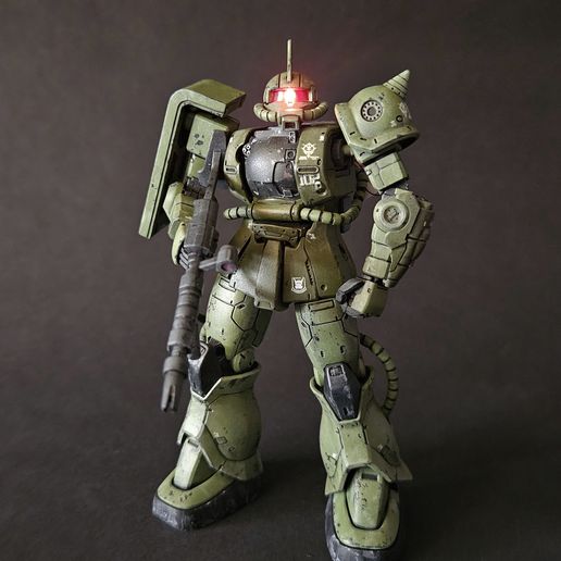 👁️ Zaku mono eye led frame・Free STL File for 3D printing・Cults