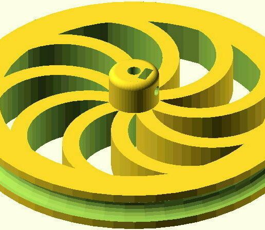🤖 Parametric Robot Wheel (Spiral)・Free 3D File for ・Cults