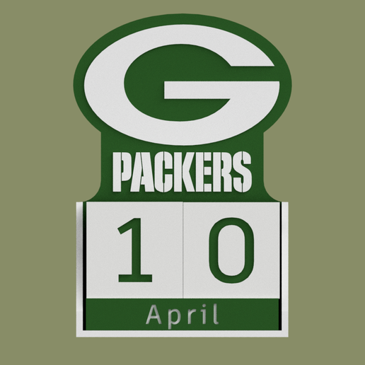 📅 GREEN BAY PACKERS NFL DESKTOP CALENDAR・ STL File for 3D printing・Cults