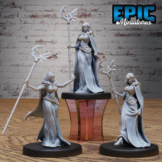 3D file Elf Queen Set ‧ DnD Miniature ‧ Tabletop Miniatures ‧ Gaming ...