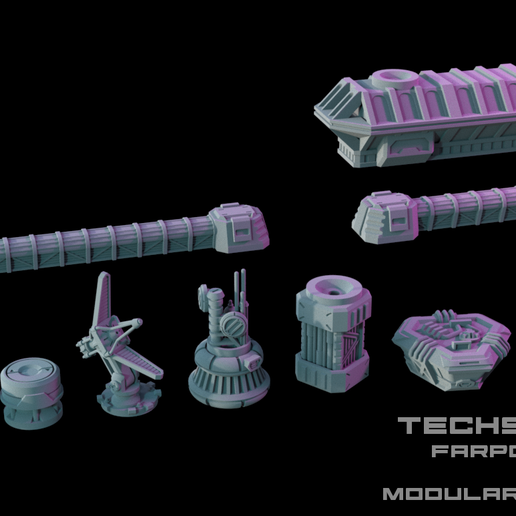 🎲 TECHSCAPE - 6mm - Farpoint Colony (Hexless Battletech Terrain)・ 3D ...