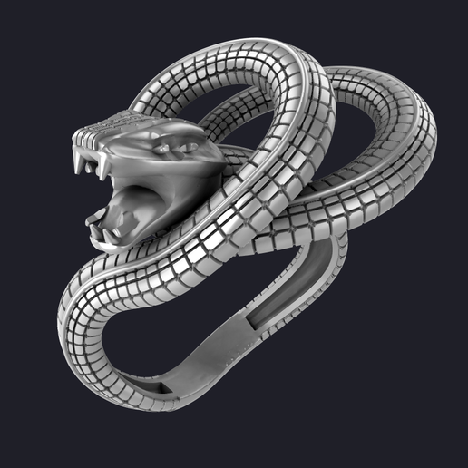 🐍 Snake Ring 3D MODEL・ 3D File for 3D printing・Cults