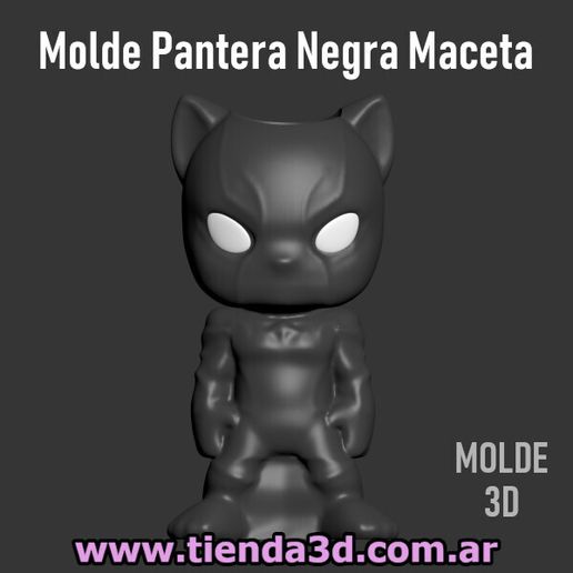 STL file Molde Maceta Pantera Negra 🪴 ・3D printer design to download・Cults