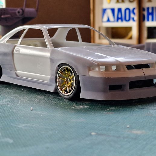 👽 1/24 R33 GTST URAS STYLE OVERFENDER BODYKIT・ STL File for 3D printing ...