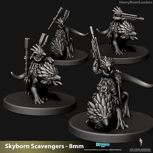 🔨 Heavy Beast Leaders - Skyborn Scavengers - 8mm・ 3D File for 3D ...