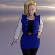 Free STL file Android 18 Mesh 3D (Dragon Ball) 🤖 (OBJ)・3D printing idea ...