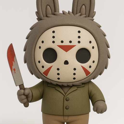 🎃 Labubu Jason - 3D Figure Inspired by Friday the 13th・ STL File for 3D ...