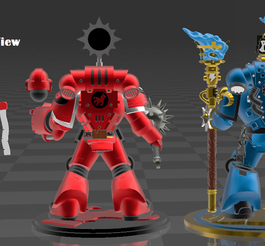 🛰 Custom 40mm Red Talons Librarian and Space Marine DUo・Free 3D File ...