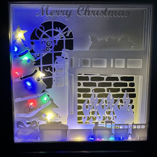 🎄 3D Christmas Shadow Box Display・3D Print・Cults