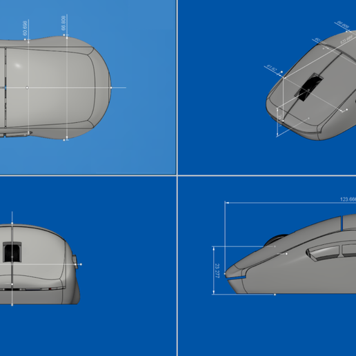 🐁 ZS-V1, 3D Printed Symmetric Wireless Mouse for Logitech G305 based on ...