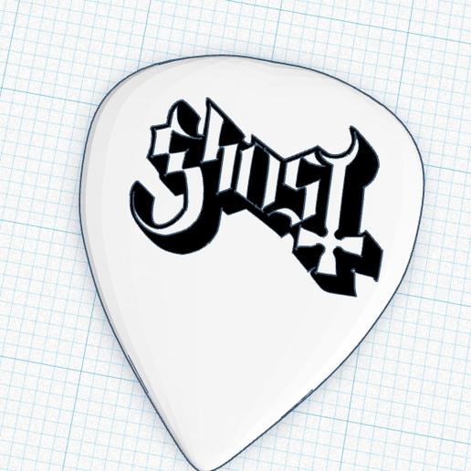 👻 Ghost Band Guitar pick・ STL File for 3D printing・Cults