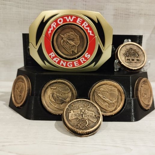 🥷 Mighty Morphin Power Rangers X Ninja Turtles Power Coins・ STL File ...