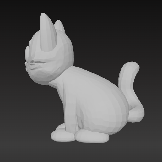 🗿 GATITO SENTADO・ OBJ File for 3D printing・Cults