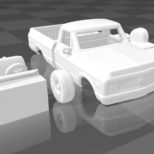 🚙 Chevrolet C10 Cheyenne Pickup 1971 – Detailed Separate Parts Truck ...