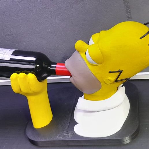 🍷 HOMER SIMPSON WINE AND BEER STAND (MULTIPARTS)・ 3D File for 3D ...