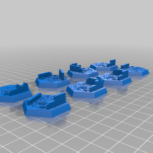 🎲 Rubble Hex Base・Free STL File for ・Cults
