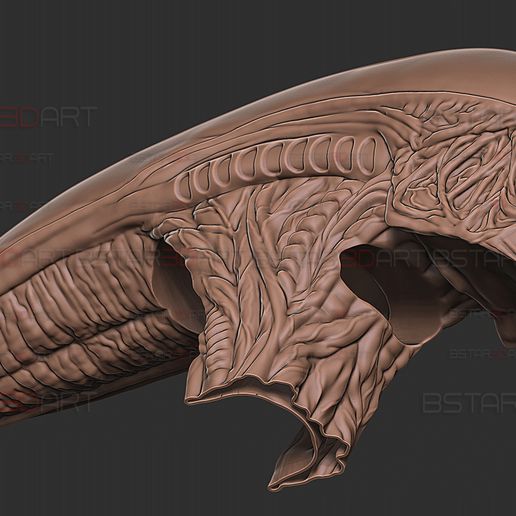 👽 Alien Xenomorph Head Decor Wearable Cosplay・ 3D File for 3D printing ...
