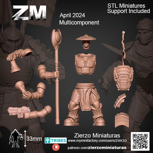 3D file Space Cyber Samurai Shugenja 🛰 ・Model to download and 3D print ...