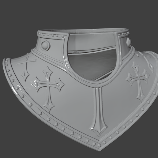 🎭 Templar Gorget・ STL File for 3D printing・Cults