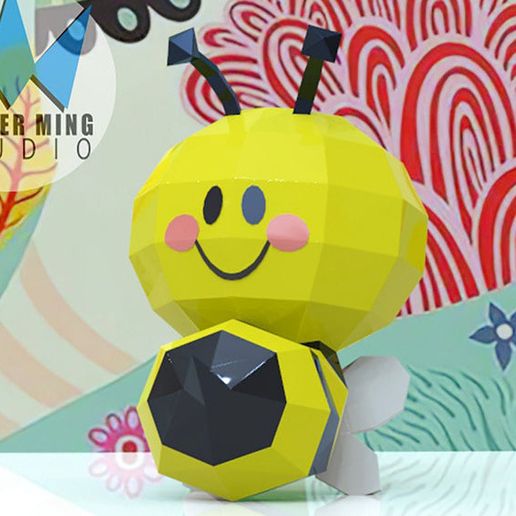 3d bee craft template