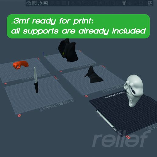 🐱 Scream Cat Mask – Modular "Ghostface" Magnetic Costume・ 3D File for ...