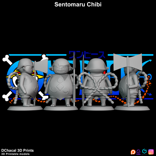 STL file Sentomaru Chibi - One Piece 💬 (OBJ)・Template to download and ...