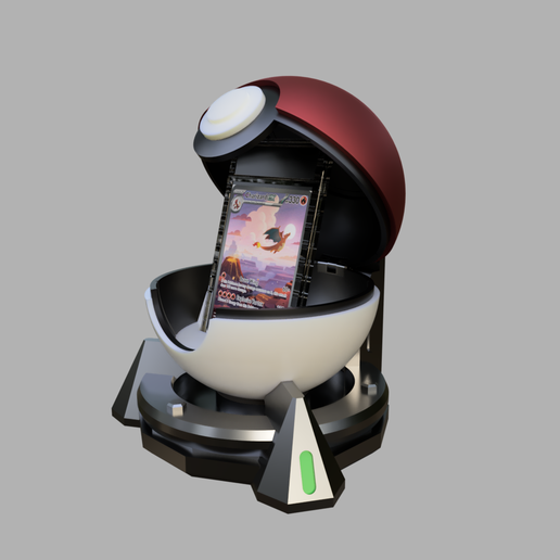 🐉 Poke ball card display - Pokemon・ STL File for 3D printing・Cults