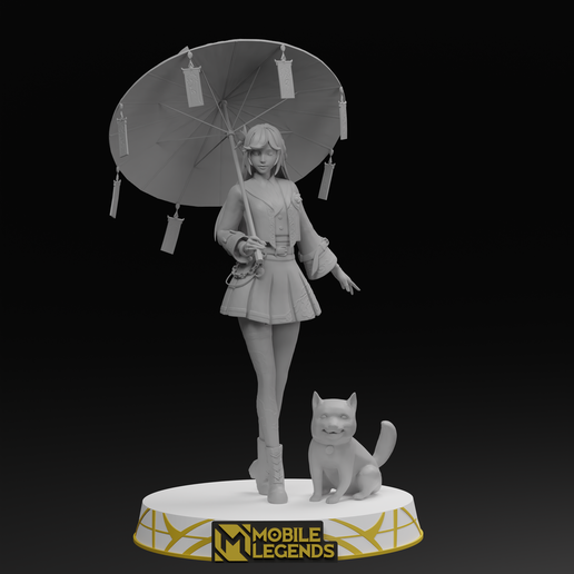 STL file KAGURA EXORCIST SKIN MOBILE LEGENDS FAN ART 3D STL 🎨 ・3D printing model to download・Cults