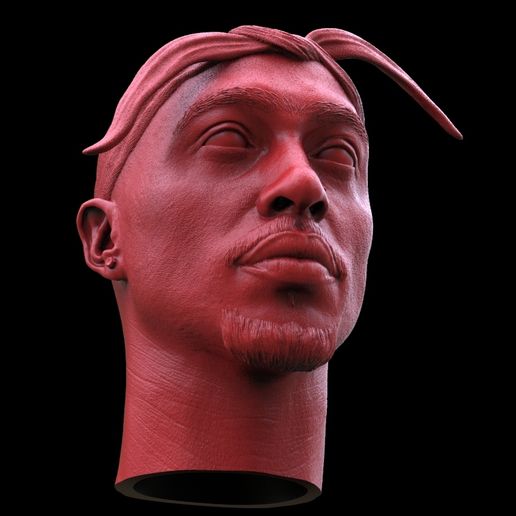 🎨 Tupac Shakur Head・ STL File for ・Cults