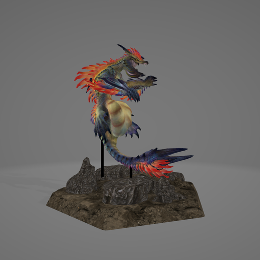 👹 MONSTER HUNTER NARWA FIGURE・ STL File for 3D printing・Cults