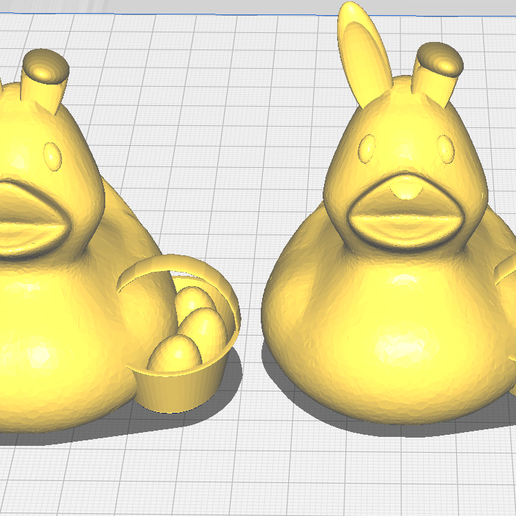 🦆 Easter Themed Rubber Duck・ STL File for 3D printing・Cults